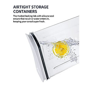 FreshKeeper 14PCS Airtight Food Storage Containers - 2PCS Cereal Containers Storage - Ideal for Cereal, Flour and Sugar Storage