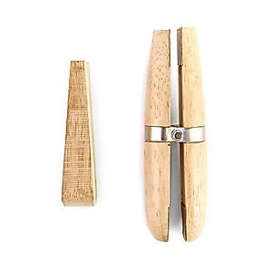 QWORK Wooden Ring Clamp, Hand Tool Wire Clamp for Jewelry Making Stone Setting Engraving Repair