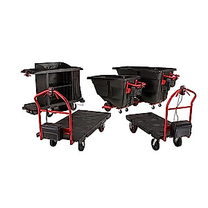 Rubbermaid Commercial Products Platform Truck Motorized Kit, Medium Size, 24"x48", for Moving Heavy Loads in Industrial/Commercial/Warehouse Environments