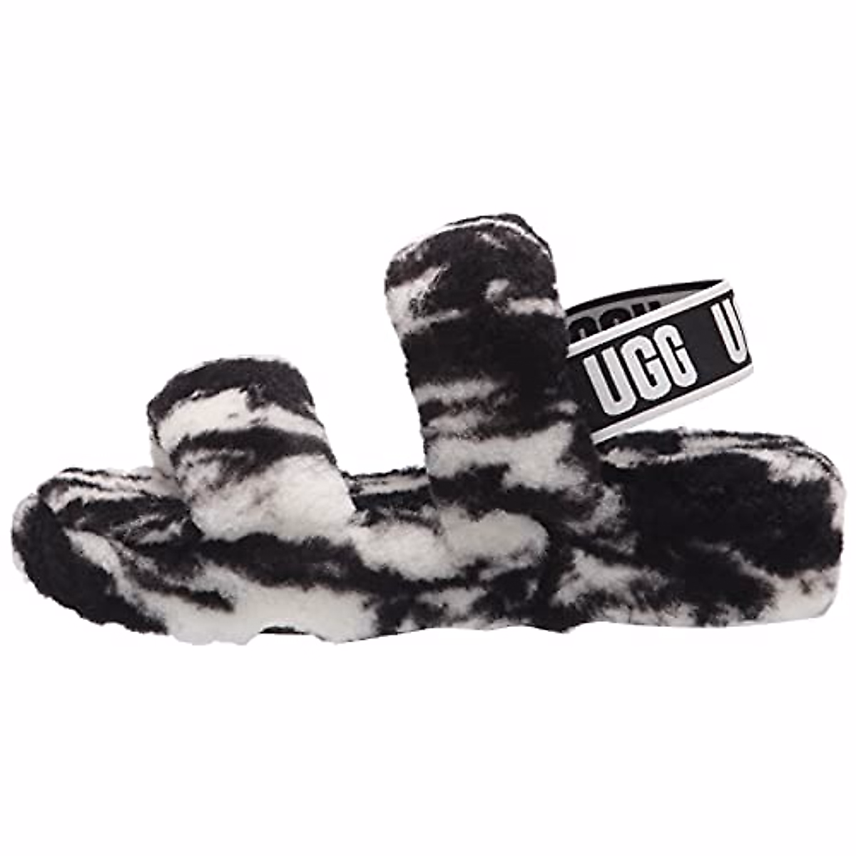 UGG Women's OH Yeah Marble Slipper, Black, 8