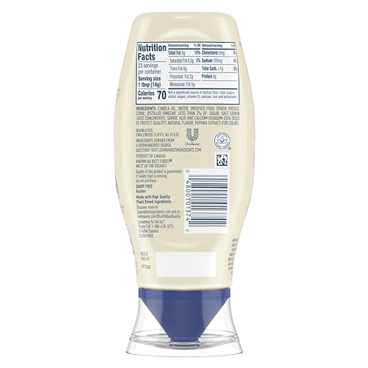 Hellmann's Vegan Dressing and Spread Vegan 1 Ct for a Rich, Creamy Plant-Based Alternative to Mayo Same Great Taste, Plant Based, Free From Eggs 11.5 oz