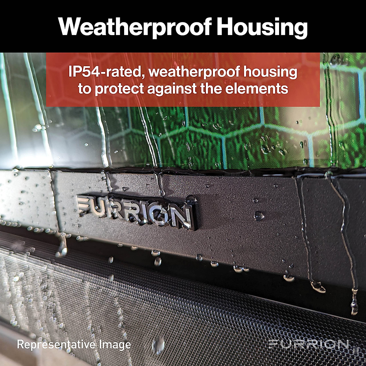 Furrion Aurora 55-Inch Sun 4K UHD LED Smart Outdoor TV - Weatherproof Outdoor Television with HDR10, Anti-Glare, 1,500-Nit LED Screen, Impact-Resistant Screen, External Antenna for Sunny Outdoor Areas