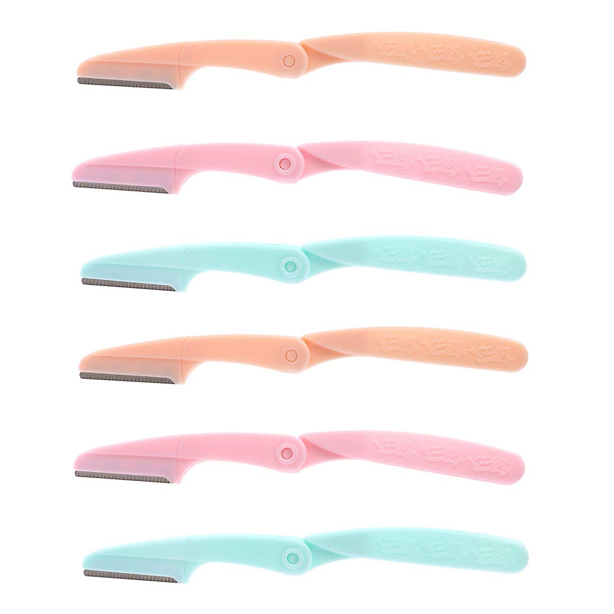 Frcolor 6pcs Eyebrow Razor Shaper Cheek Facial Hair Removers Trimmer for Women Ladies