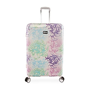 Fila Women's Luggage Hardside Spinner, Purple Floral, Check-in 29"