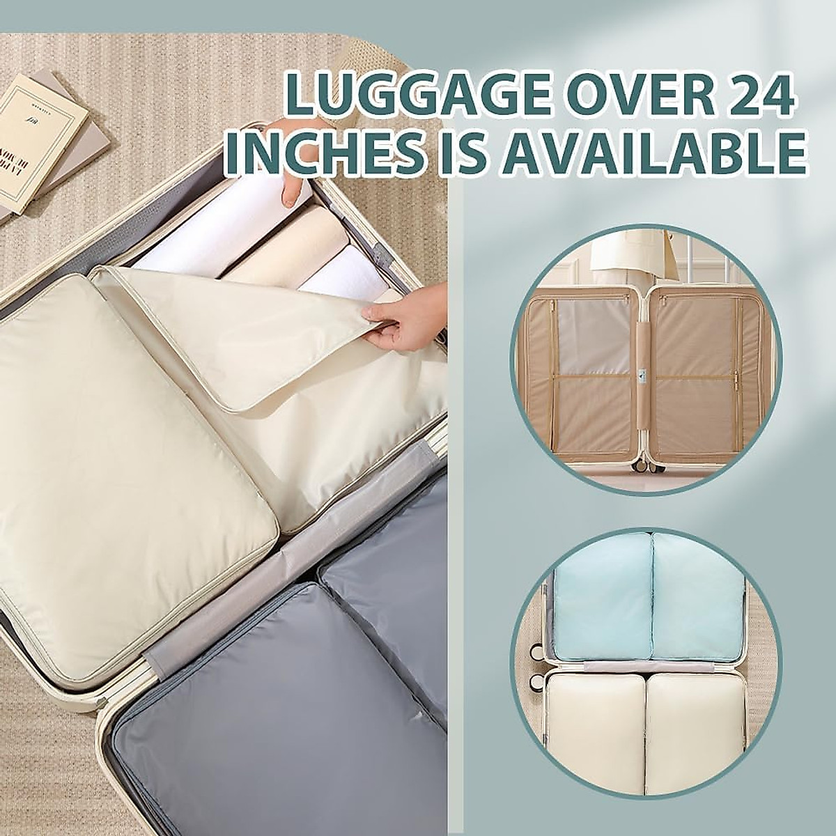 Ultra Space Saving Self Compression Organizer, 2024 New Space Saver Quilt Compression Storage Bag, Portable Compression Packing Cubes for Travel Heavy Duty Moving Bags (21.2 * 16.5 * 23.6 IN)