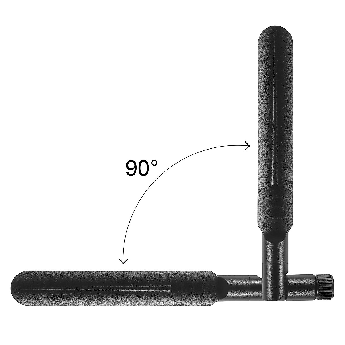 2 Set 8dBi WiFi RP-SMA Male Antenna, MELIFE 2.4GHz 5.8GHz Dual Band with 20CM U.FL/IPEX to RP-SMA Female Pigtail Cable.