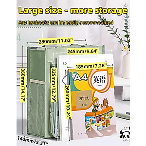 UIVXXUD Portable 8-Layer Canvas Tote Bag with Large Capacity, Ideal for Tutoring, Carrying Books, and Documents, Includes Pens and Panda Stickers (Purple)