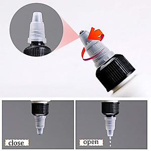 20 Pcs Plastic Squeeze Bottles,4oz/120ml Dispensing Bottles,Boston Round LDPE Bottles with Twist Top Cap,Condiment Squeeze Bottles for Crafts,Kitchen,Household