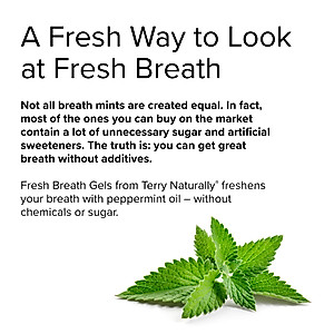 Terry Naturally Fresh Breath Gels (3 Pack) - Cool Mint Flavor, 45 Softgels - Sugar-Free Peppermint Oil Breath Mints, Chemical-Free - Non-GMO, Gluten-Free - 135 Servings