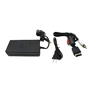Vicue AC Adapter Power Supply 8.5v SCPH-70100 +AV Cable for Slim Ps2 Playstation 2 PS2