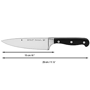 WMF Chef's Knife Spitzenklasse Plus Length 30 cm Blade Length 15 cm Performance Cut Made in Germany Forged Special Blade Steel Seamlessly Riveted Plastic Handle