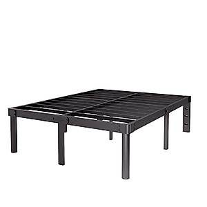 FDLOGW King Bed Frame, 16 Inch Metal Platform King Size Bed Frames with Round-Corner Leg, Heavy Duty Steel Slat Mattress Foundation, Easy Assembly, Noise-Free, No Box Spring Needed