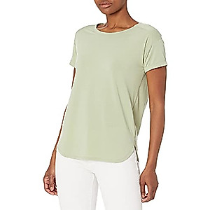 Amazon Essentials Women's Studio Relaxed-Fit Lightweight Crewneck T-Shirt (Available in Plus Size), Light Green, X-Large