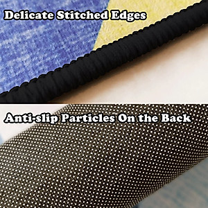 EPONGEKIT Area Rug Non-Slip Floor Mat Black and White Seamless Polka dot Pattern Indoor Outdoor Living Room Kids Room Bedroom Carpet Runner Rug Home Decor Doormat Yoga Mat Patio Mat, 47x63inch