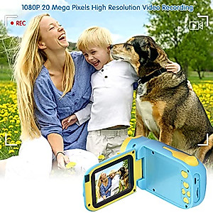 dsfen 1080P 20 Mega Pixels High Resolution Kids Video Camcorder Portable Mini Digital Camera with 2.4 Inch Large Display Screen Birthday Gifts for Boys Girls