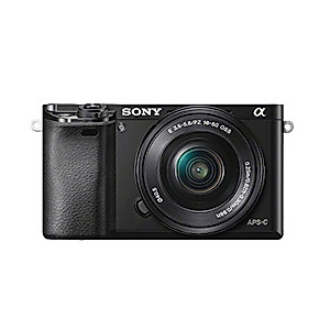 Sony A6000 Interchangeable Lens Digital Camera with SELP1650 Lens Kit - Black (24.3MP)