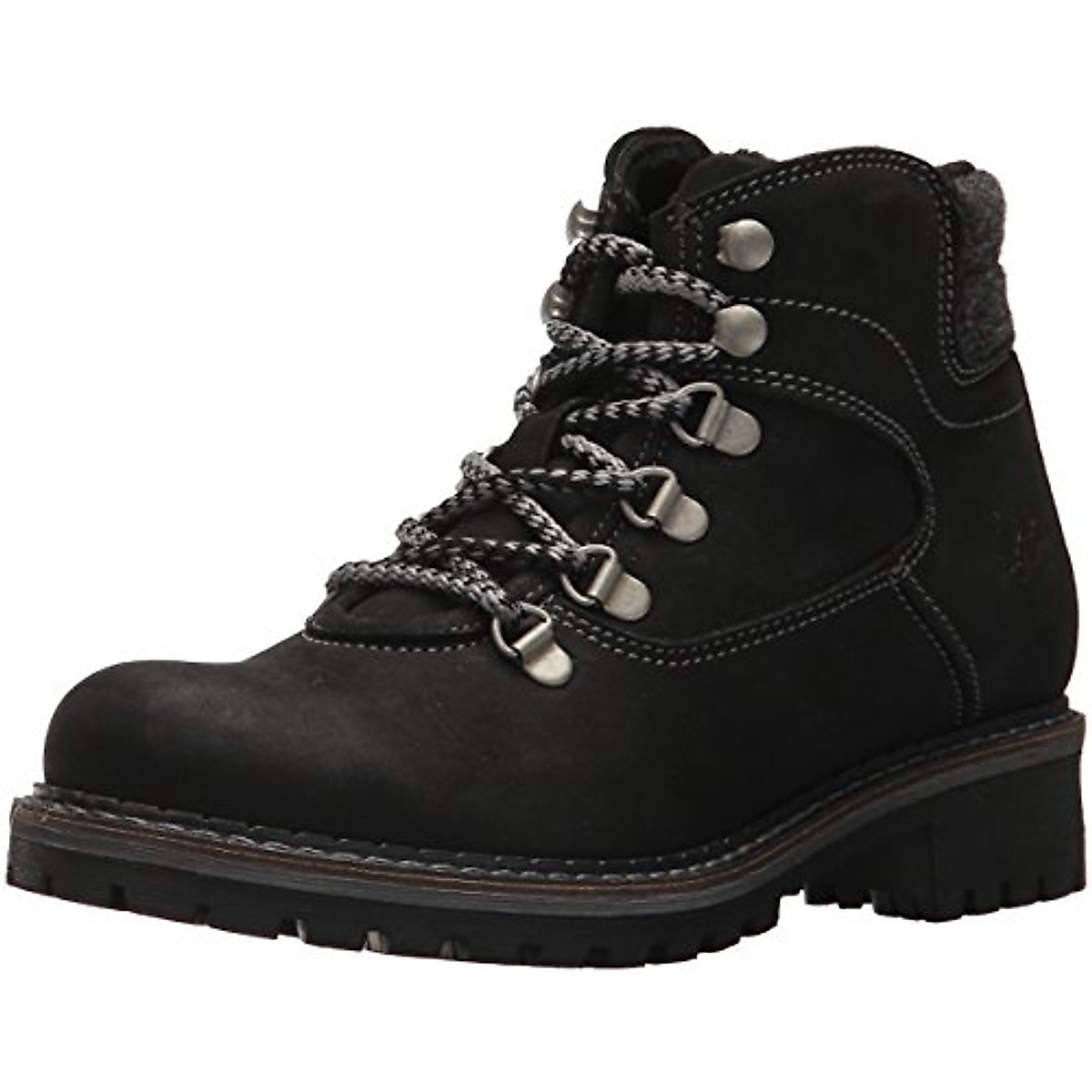 Bos. & Co. Women's Hartney Hiking Boot, Black Nubuck/Boil Wool, 36 M EU (5.5-6 US)