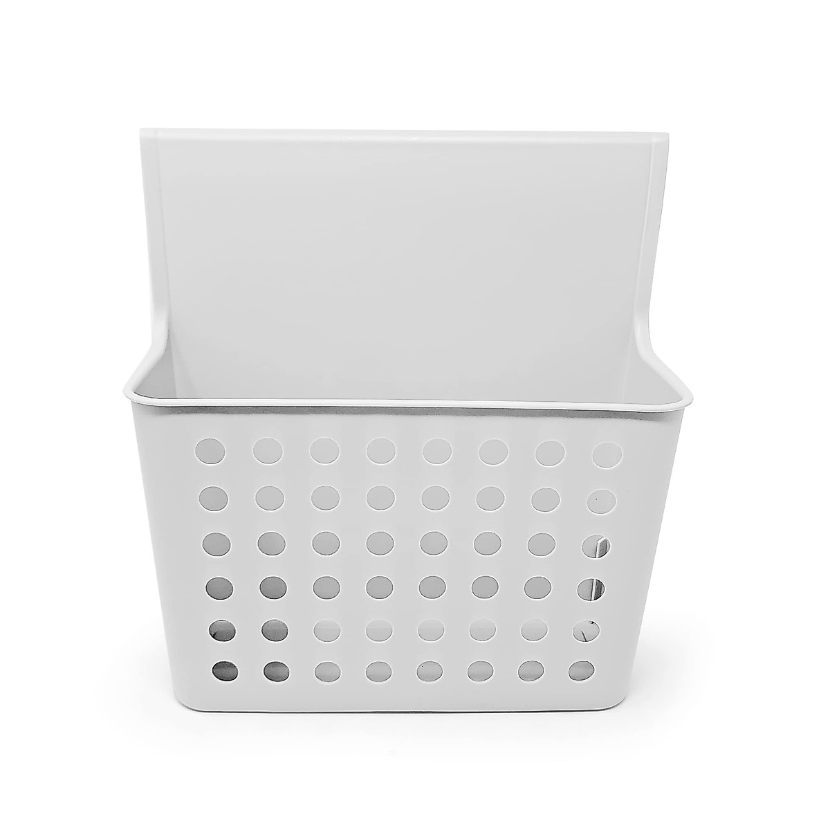 plastific Over Cabinet Kitchen Storage Organizer Holder or Basket - Hang Over Cabinet Doors in Kitchen/Pantry - Holds Bakeware, Cookbook, Cleaning Supplies (White, 13 x 25 x 26)…