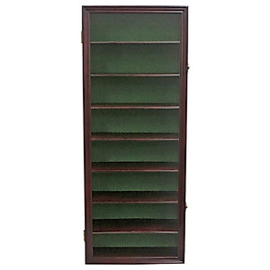 1/24 - 1/18 Scale Diecast Wheels Model 8 Cars Display Case Cabinet Holder Holds - Mahogany Finish (Mahogany Finish)