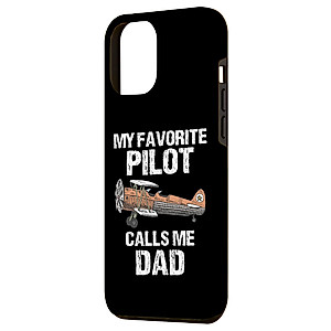 iPhone 12 Pro Max Aviation My Favorite Pilot Calls Me Dad Mens Pilot's Dad Case