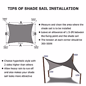 Shade&Beyond 8' x 10' Sun Shade Sail Canopy Rectangle Sand, UV Block Sunshade for Backyard Yard Deck Outdoor Facility and Activities