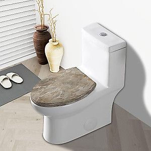 Elongated Toilet Seat Ceramic Floor Tiles Wall Tiles Natural Marble High Granite Surface For Resin Toilet Seat Quietly Slow Close with Quick-Release Hinges Toilet Seat with Cover Easy to Clean Install