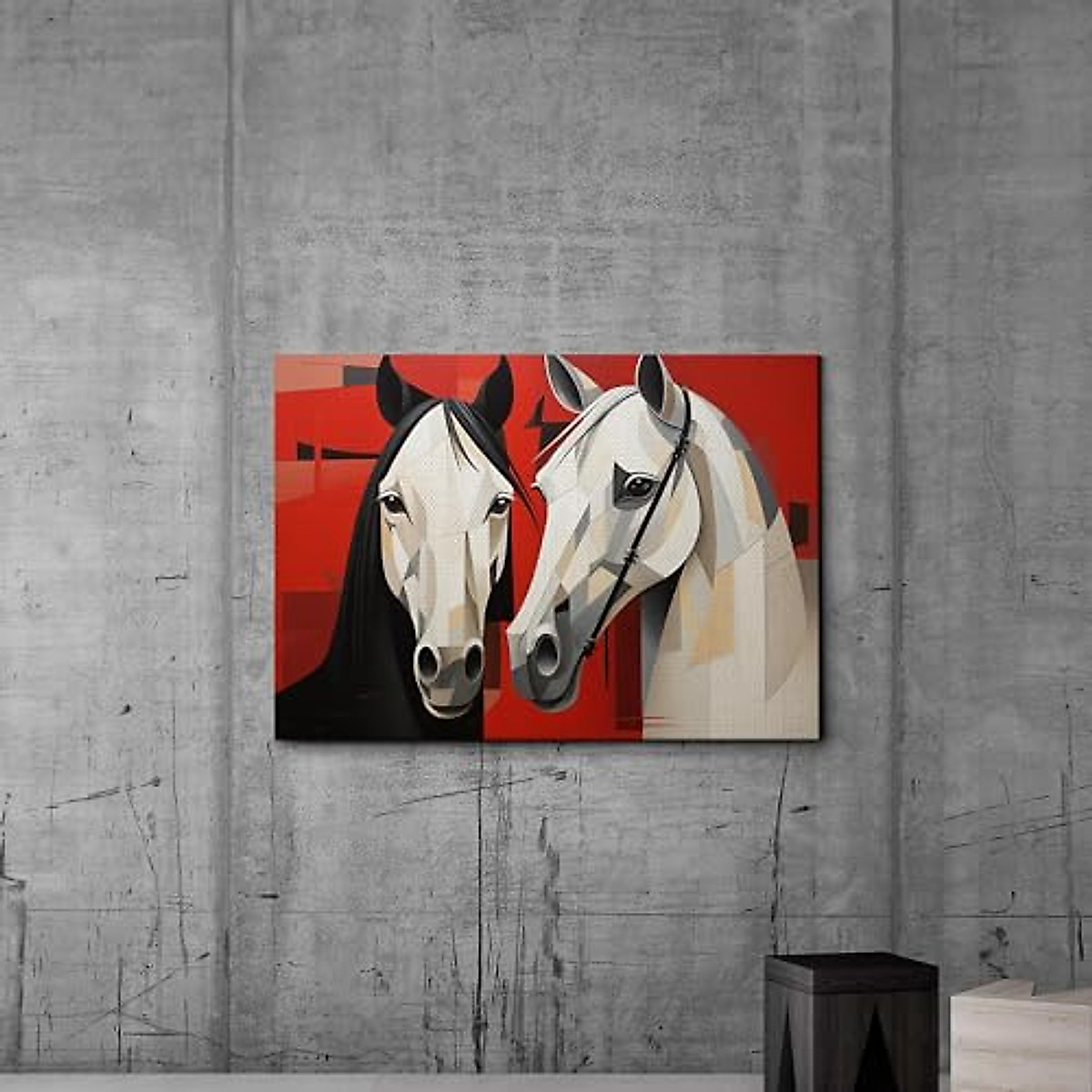 Majestic Black Stallion Galloping In The Clouds, Black Horse On Salt Flats, Canvas Print, Black Horse Print, Black Horse Wall Art