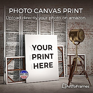 ArtToFrames 9x12 Custom Canvas Print - Upload Your Photo or Picture - 1.5 Inch Gallery Wrap - Mirror Edges.