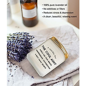 Aunt Gifts from Niece, Nephew- Birthday Gifts for Aunt, Best Aunt Ever Gifts, Funny Cool Aunt Gift, Lavender Scented Candles (7oz)
