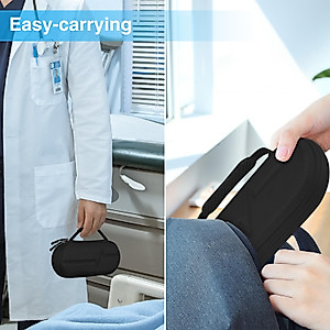 SKYREH Stethoscope Hard Case, Shockproof Slim Travel Storage Bag for 3M Littmann Classic III, 3M Littmann Cardiology IV, Lightweight II S.E, Omron, ADC, MDF Acoustica Stethoscope (Black)