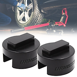 Universal Jack Pad for BMW and Mini, Slotted Rubber Jack Pad Square Polyurethane Jack Pad Frame Rail Protector Adapter for Jack Stand Jack Block (2 Pack)