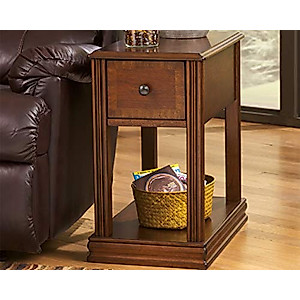 Signature Design by Ashley Breegin New Traditional Wooden Chair Side End Table, Brown