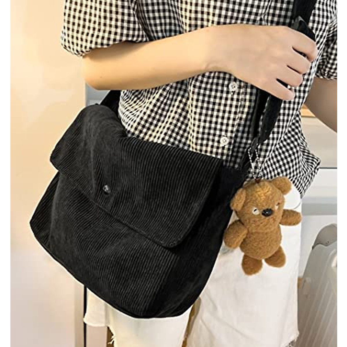 Corduroy Hobo Bag Women Large Satchel Bag Shoulder Bag Stylish Crossbody Bag College Bag Tote Handbag Cute Hobo Bag 2022