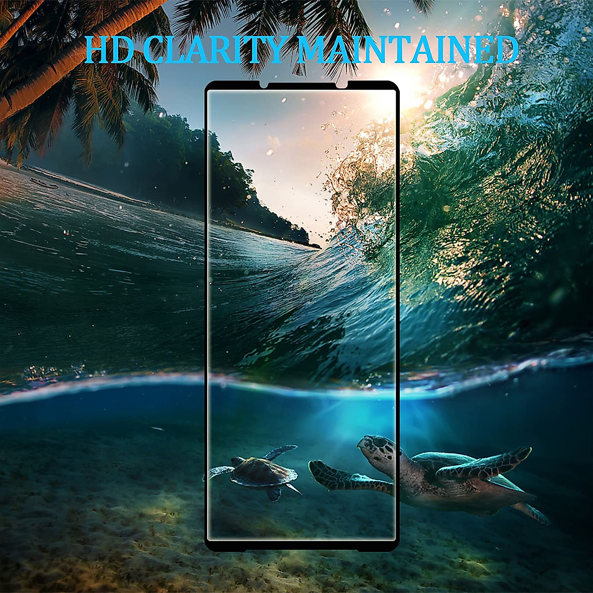 KELOLIN [2 Pack] Tempered Glass Screen Protector for Sony Xperia 1 III, [Full Coverage] [ Anti-Scratch ] [ No-Bubble ] HD Screen Protector Compatible with Sony Xperia 1 III(Black)