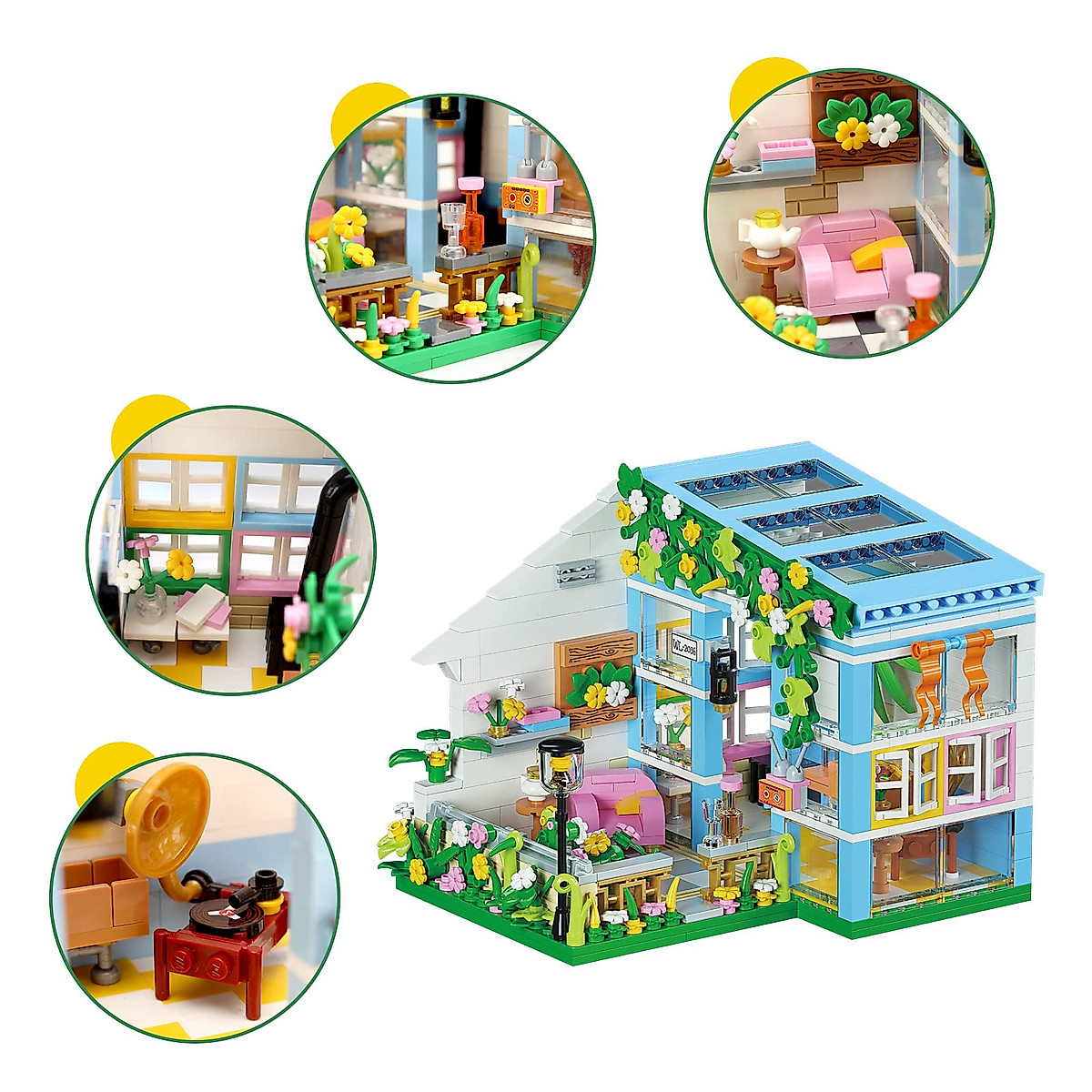 SUNHABI Flower House Building Toys Set for Girls 6-12 8-10 10-12 Size of Mini Bricks Friends Set for Girls 6-12 8-12 for Girls Boys 6-12, 608 PCS 5.31 (l) 4.33 (w) 4.13 (h) inch………