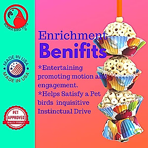 Bonka Bird Toys 1931 Three Cake Colorful Shredding Foraging Treat Natural Sola Conures Cockatiels Parakeets and Other Similar Birds