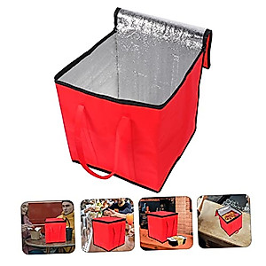 Baluue 1pc Portable Cooler Bag Lunchbox Coolers Zip Lock Organizer Portable Heating Lunch Box Cold Delivery Bag Heated Lunchbox Pizza Delivery Bag Take-out Insulated Bag Food Cooler Bag