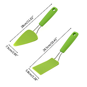 J56JIW2jjsim 1 Pcs Dessert Servers Cake Transfer Pizza Spade Spatula Nylon & Stainless Steel Material 2 Styles Choose for Pizza Cake Baking