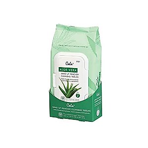 Cala Aloe vera make-up remover cleansing tissues 60 count, 60 Count