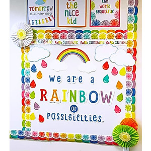Schoolgirl Style - Hello Sunshine | We Are a Rainbow of Possibilities Bulletin Board Set