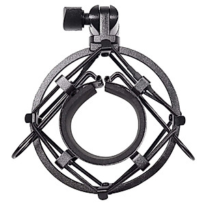 Rockville RockShock Black Studio Condenser Microphone Metal Shock Mount w/Foam