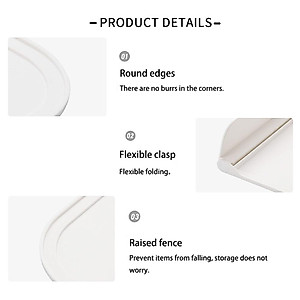 bcnyihe 2 Pcs Bathroom Folding Rack Toilet Wall Towel Storage Handy Tool Perforation-Free Bedroom Bedside Shelf Hanging Bracket Foldable Adhesive Organizer