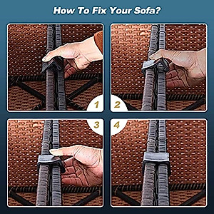 8 PCS Outdoor Furniture Clips, Sofa Wicker Sectional Patio Furniture Clips, Wicker Chair Fastener, Wicker Furniture Clamps Connectors, Connect Sectional Module Outdoor Couch Patio Furniture