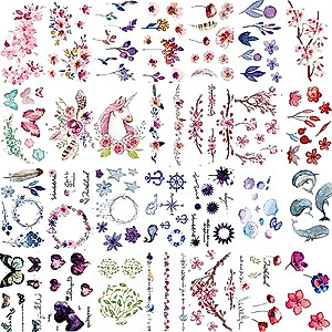 30 Sheets Butterfly Tattoos for Kids Womens - 110 Pcs 3D Tattoos, Colorful Body Art Temporary Tattoos, Butterfly Party Favors