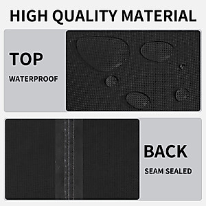 Easy-Going Outdoor Fire Pit Cover Square 40" Lx40 Wx24 H, Durable Outdoor Gas Firepit Cover, Waterproof and Weatherproof Cover for Fire Pit, Black