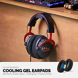 Brainwavz Gaming Earpads Compatible with ATH M50X, Hyper X Cloud, Steelseries Arctis, G Pro X & Many More, with Cooling Gel & Soft Micro Suede for Extra Comfort
