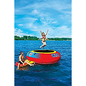 WOW Sports World of Watersports Inflatable Bounce Pad, 4Ft Bouncing Area, Yellow, 20-2030
