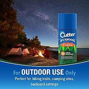 Cutter Backwoods Insect Repellent Travel Size, Repels Mosquitos for Up To 10 Hours, 25% DEET, 3 Ounce (Aerosol Spray)