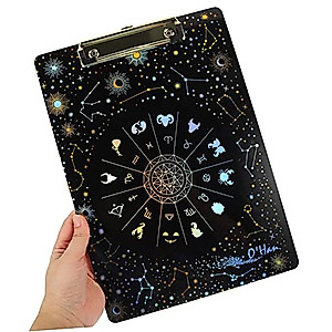 3pcs Portable Clip Document Fashion Paper Exam Low Convenient Pattern Practical Storage Teacher for Office Board Writing Decorative Clipboards with File