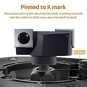 CNC Spoilboard Surfacing Router Bit, 1/4" Shank 1-1/2" Cutting Diameter, Carbide Insert Slab Flattening Router Bits Planing Bit Wood Planer Bit Woodworking Tools by BINSTAK